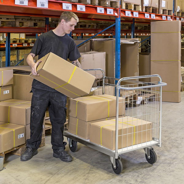 Parcel Trolley With Removable Side | Troden Equipment