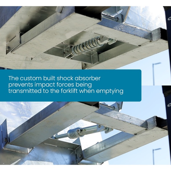 1100L Tipping Bin With Release Mechanism | Troden Equipment